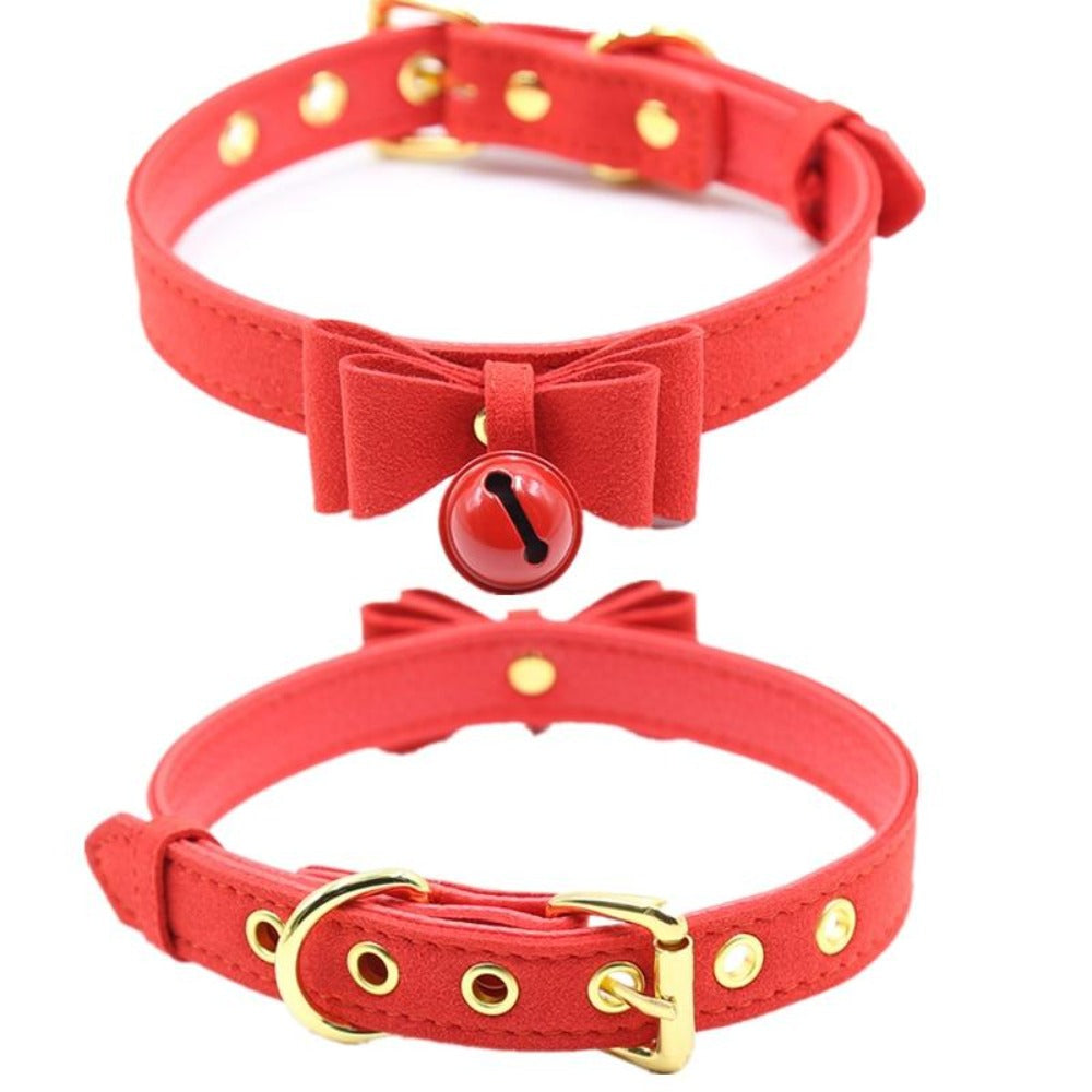 Leather Cute Bow Tie Princess Collars – sissyloving